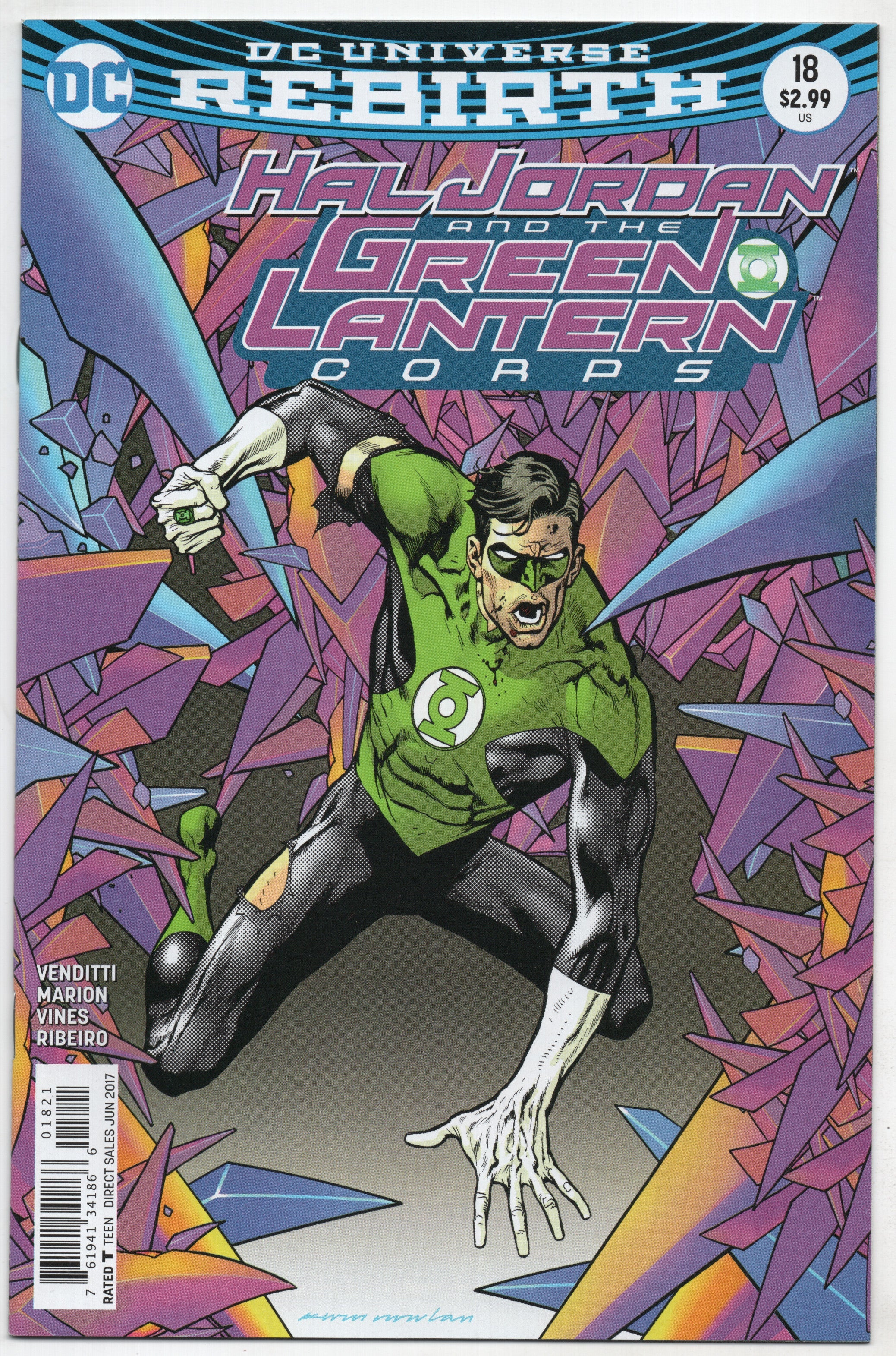 HAL JORDAN AND THE GREEN LANTERN CORPS #18 B DC 2017 Kevin Nowlan Vari ...