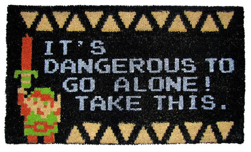 The Legend of Zelda - It's Dangerous to go Alone (17"x29" Doormat) (To ...